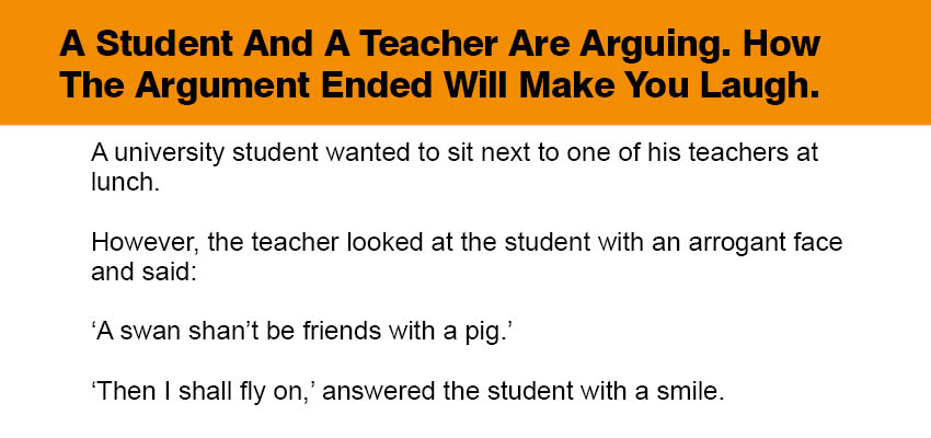 A Student And A Teacher Are Arguing.