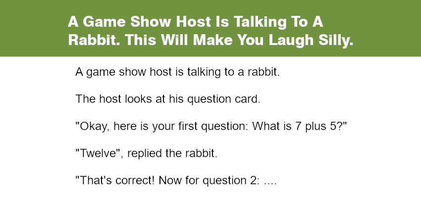 A Game Show Host Is Talking To A Rabbit.