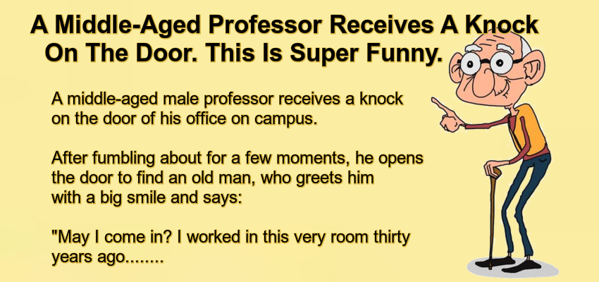 A Middle-Aged Professor Receives A Knock On The Door.