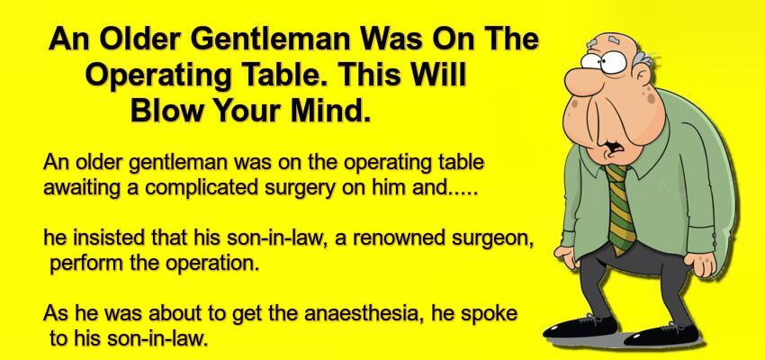 An Older Gentleman Was On The Operating Table.