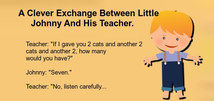 A Clever Exchange Between Little Johnny And His Teacher.