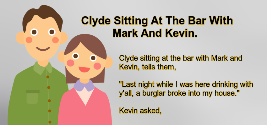 Clyde Sitting At The Bar With Mark And Kevin.
