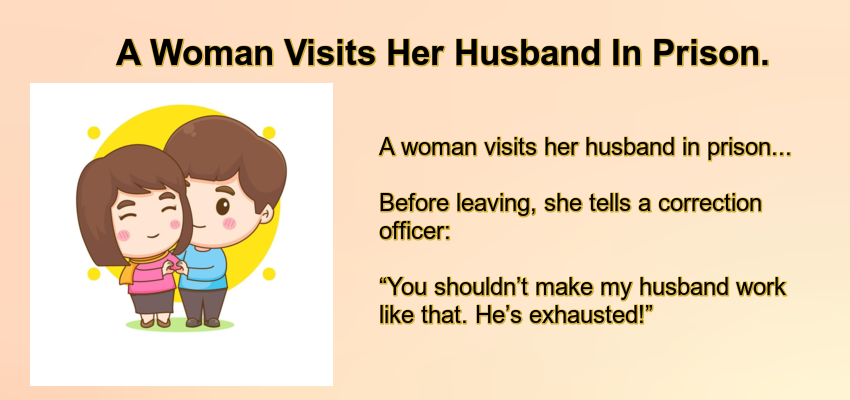 A Woman Visits Her Husband In Prison.