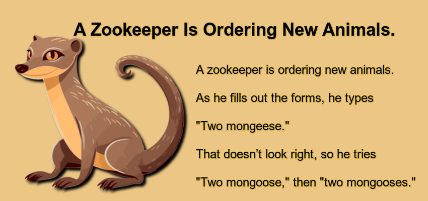 A Zookeeper Is Ordering New Animals.