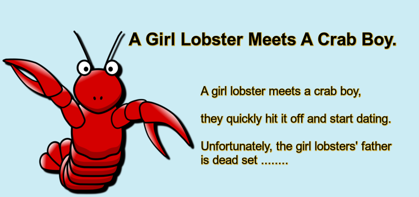 A Girl Lobster Meets A Crab Boy.
