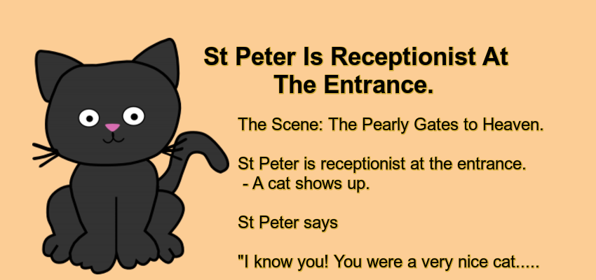 St Peter Is Receptionist At The Entrance.