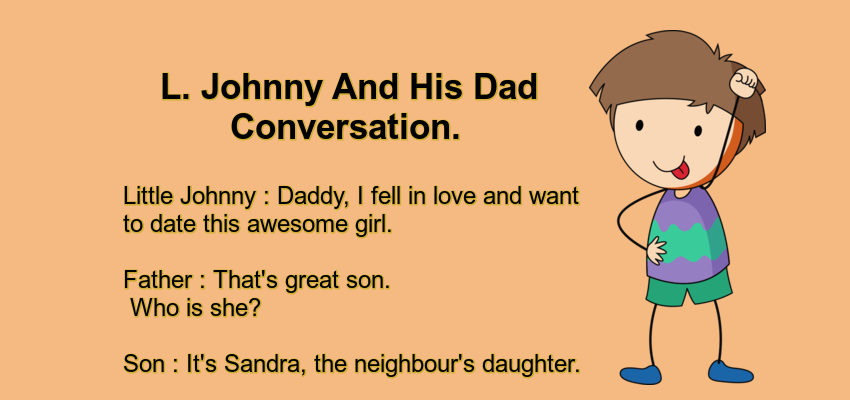 L. Johnny And His Dad Conversation.