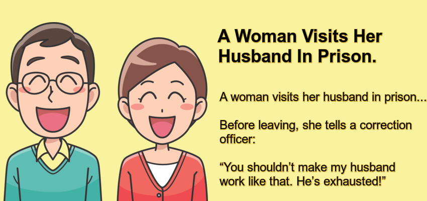 A Woman Visits Her Husband In Prison.