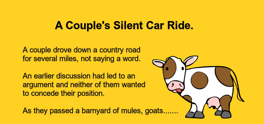 A Couple's Silent Car Ride.