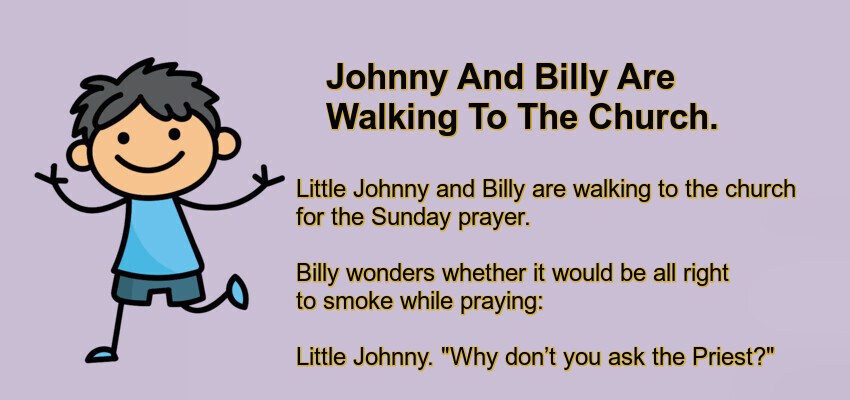 Johnny And Billy Are Walking To The Church.