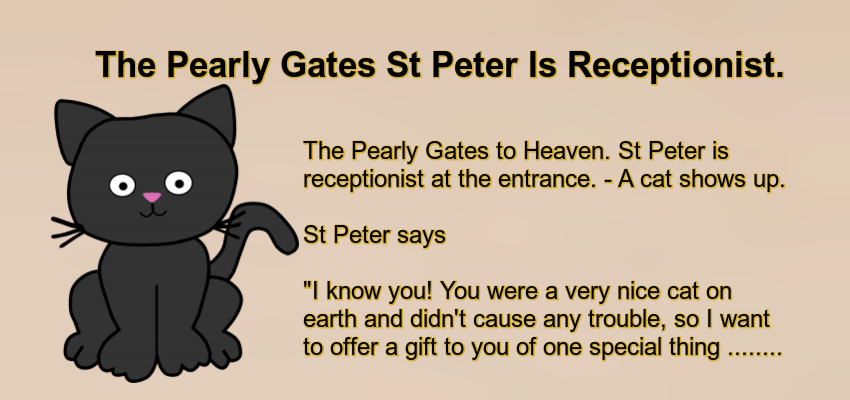 The Pearly Gates St Peter Is Receptionist.