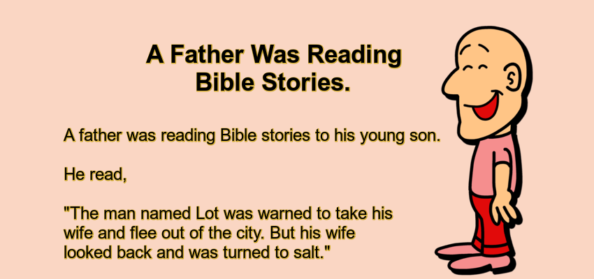 A Father Was Reading Bible Stories.
