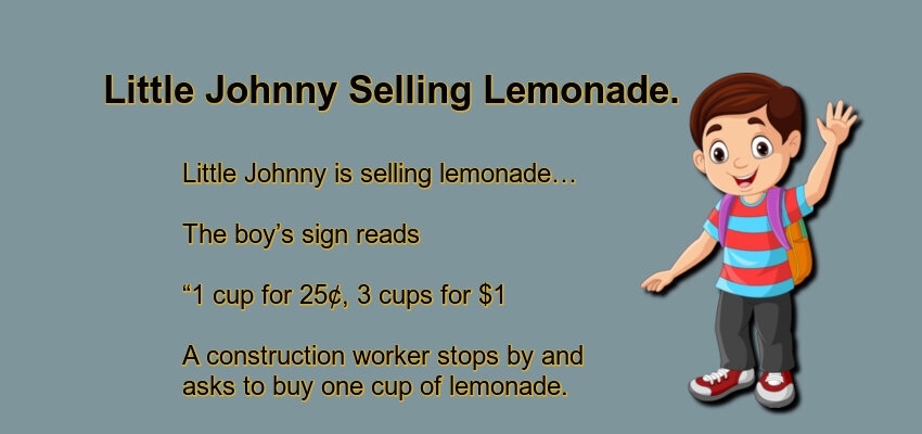 Little Johnny Selling Lemonade.
