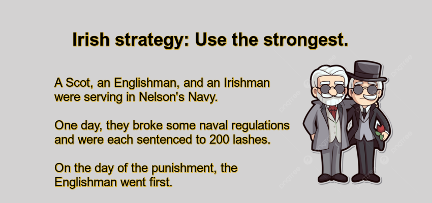 Irish strategy: Use the strongest